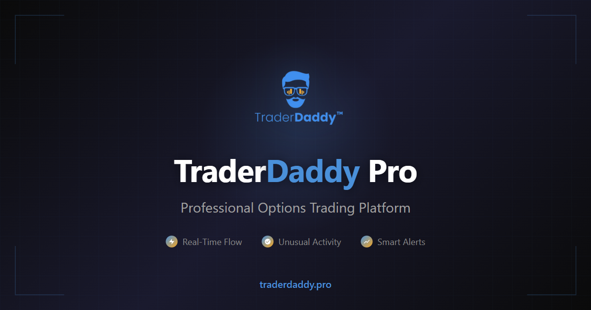 TraderDaddy Pro | Professional Options Trading Platform